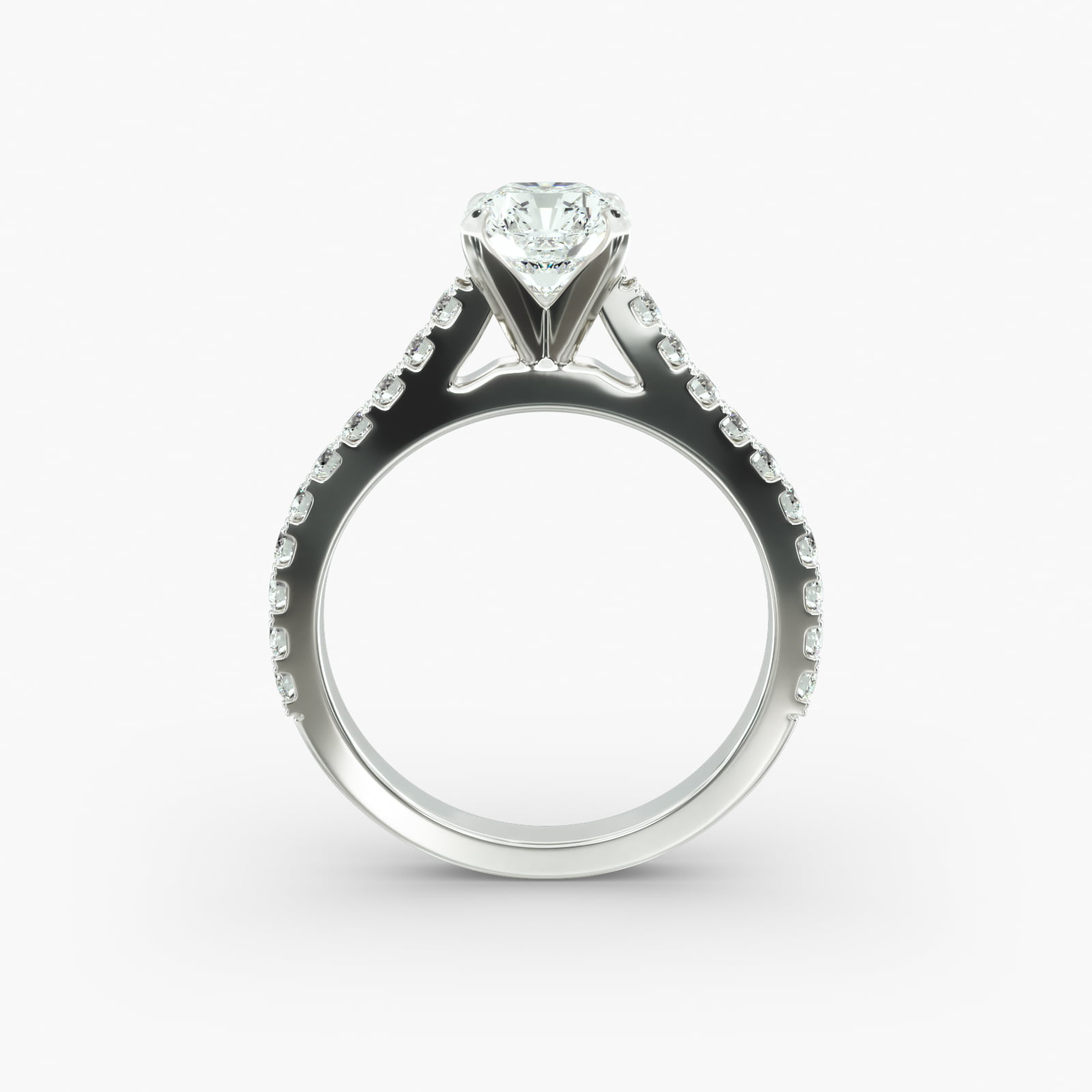 GIA 1.35 Carat E-VVS2 Good Cut Radiant Diamond Common Prong Round ...