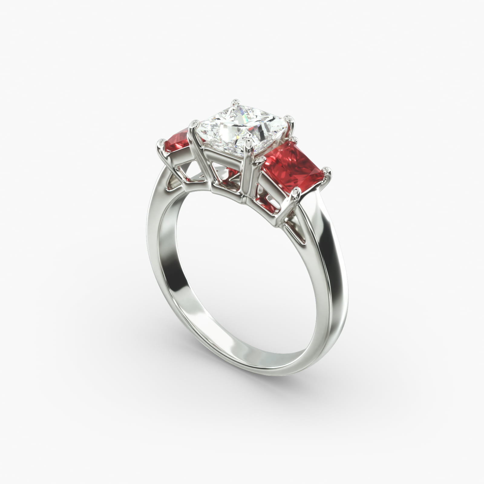 white gold ring ruby