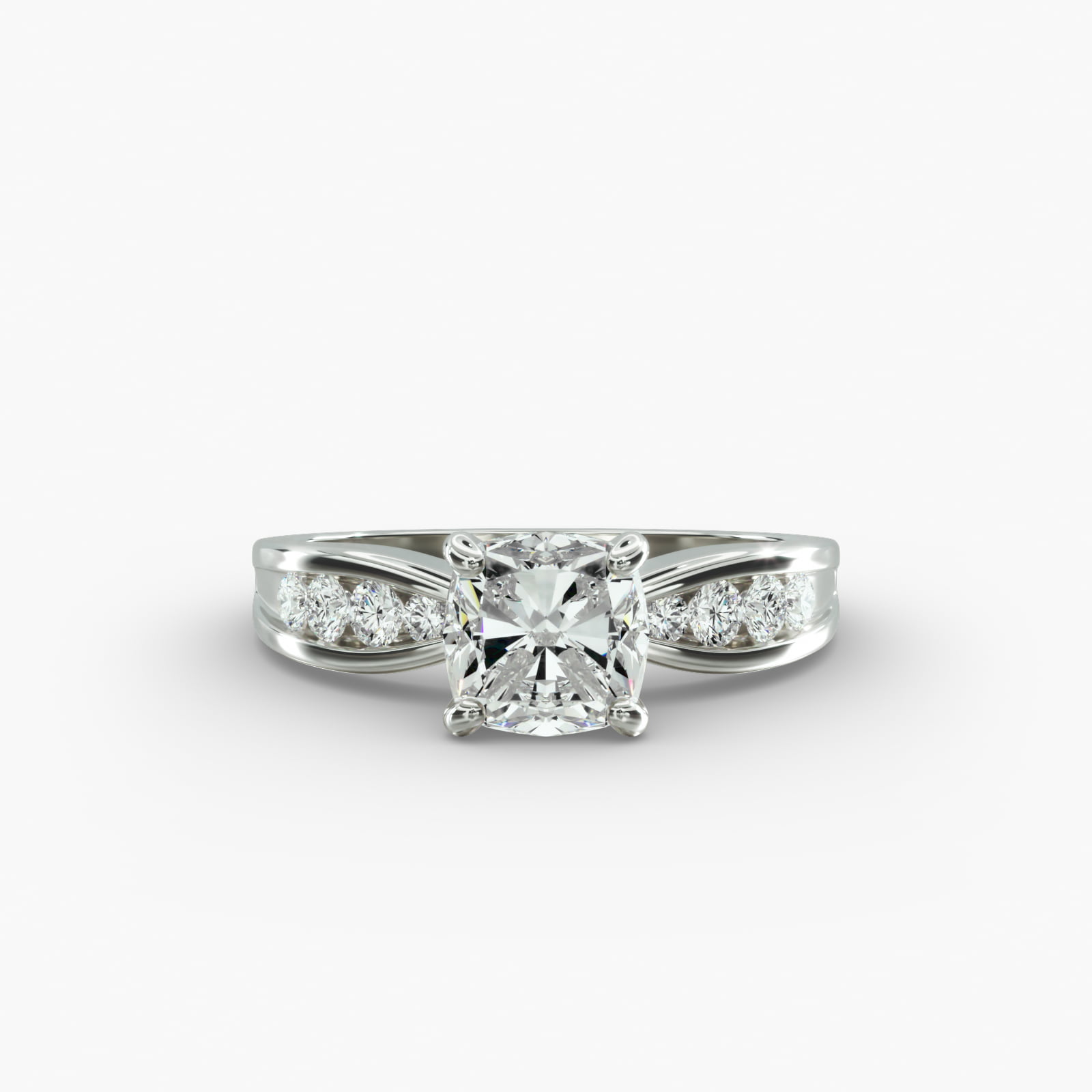 GIA 1.30 Carat F-VVS1 Very Good Cut Cushion Diamond Bow-Tie Engagement ...