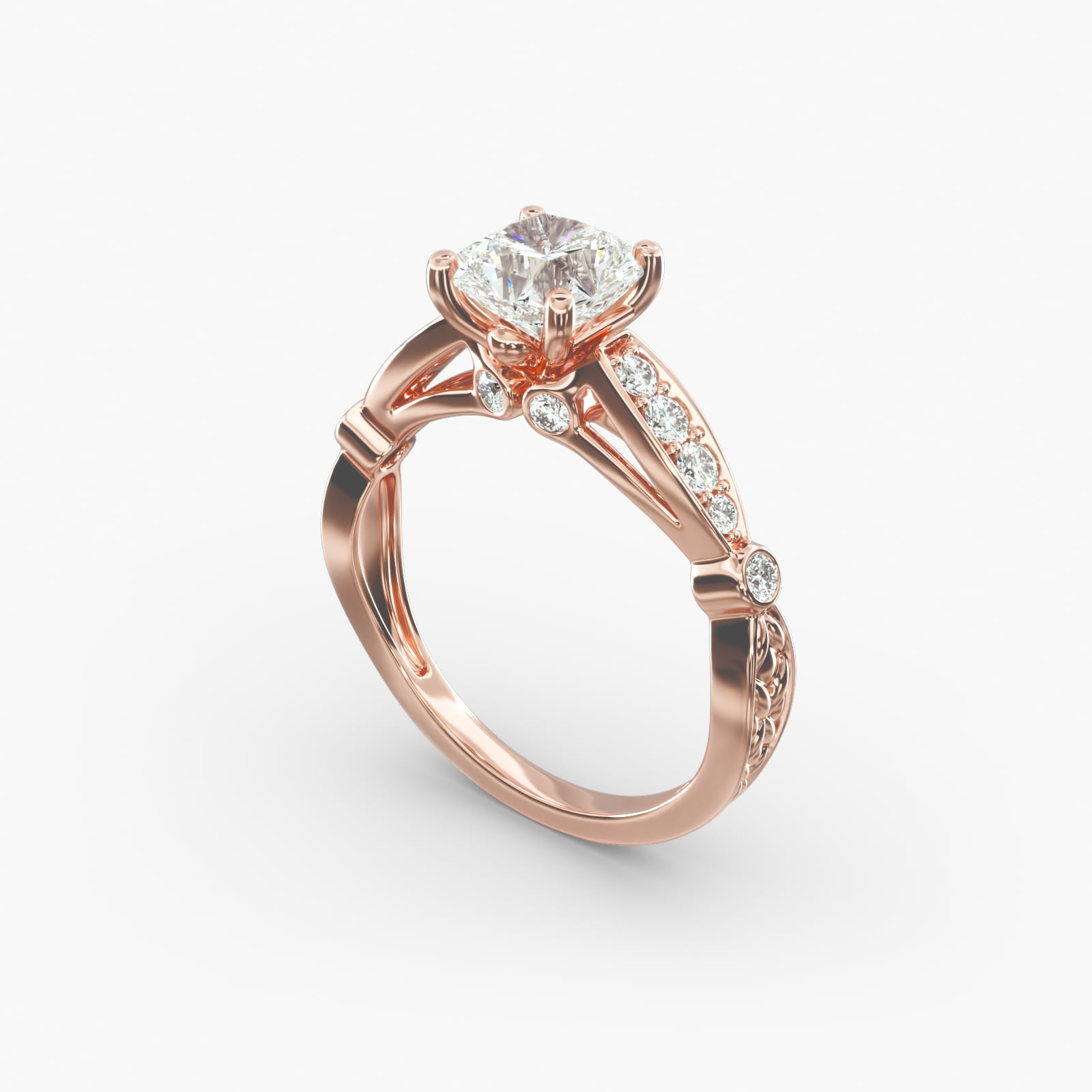 GIA 1.52 Carat H-VS2 Very Good Cut Radiant Diamond Embossed Vintage ...