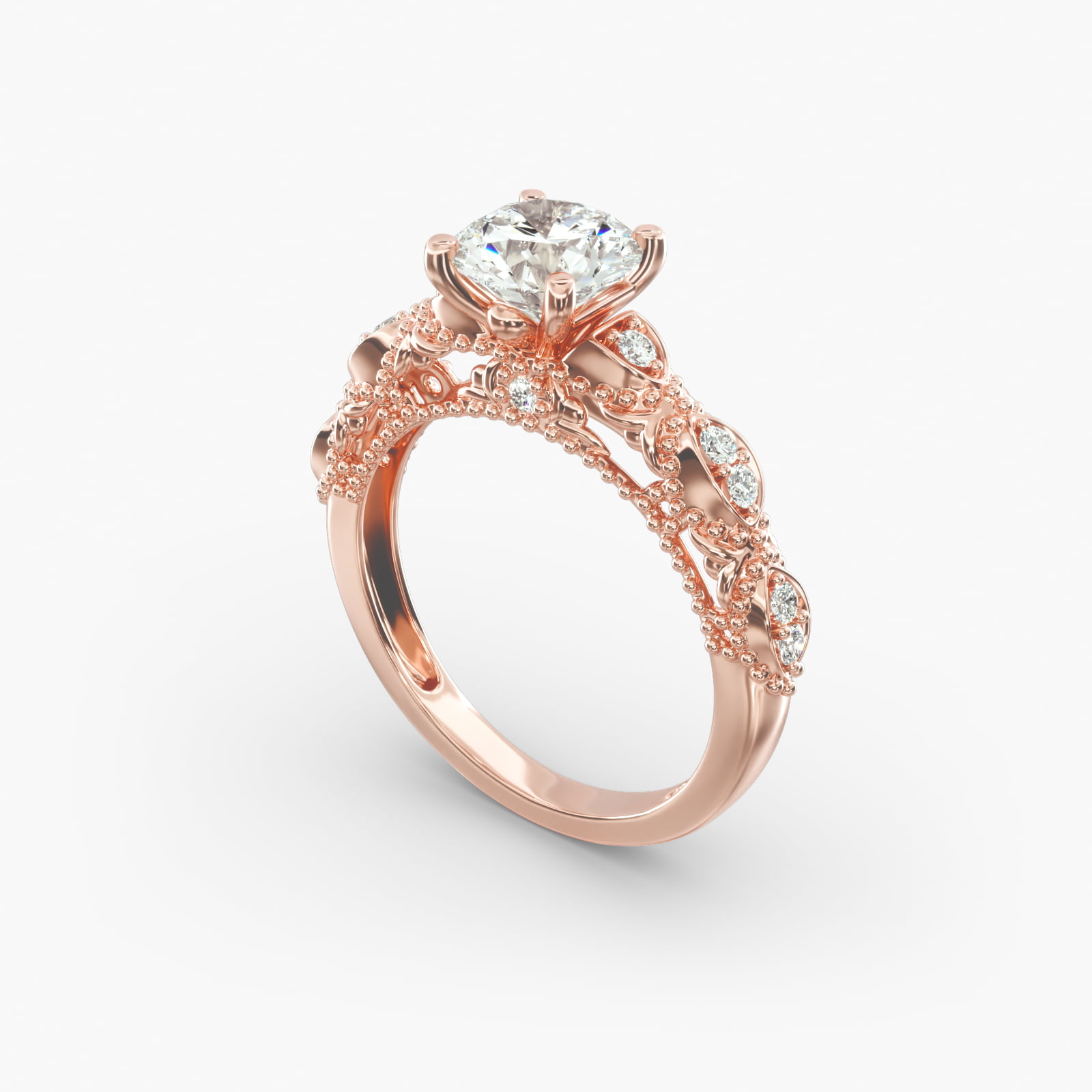 rose gold open ring