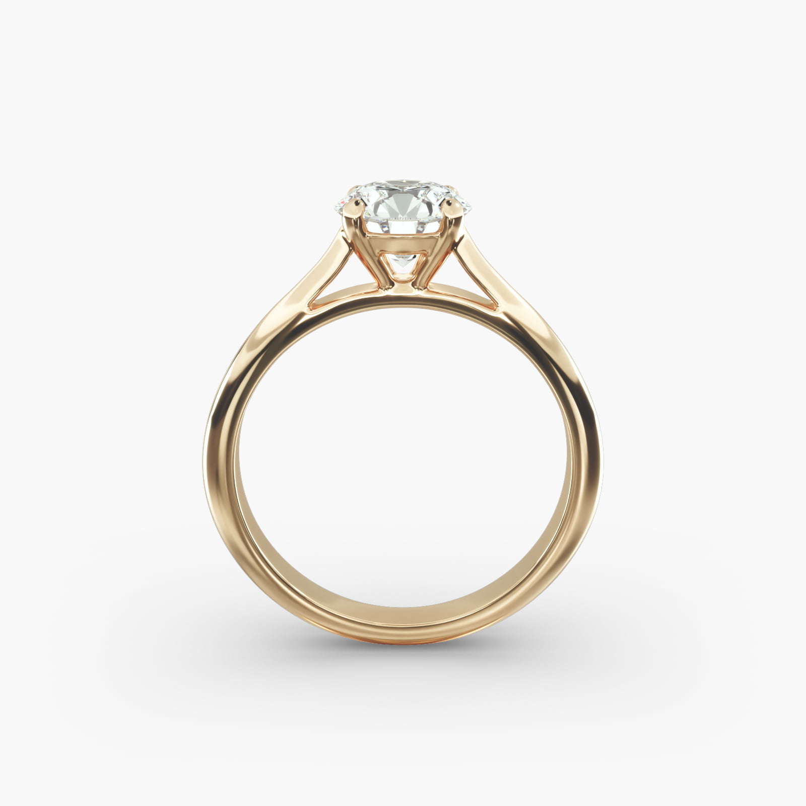 Sleek Solitaire Engagement Ring In 14K Yellow Gold-17110y14
