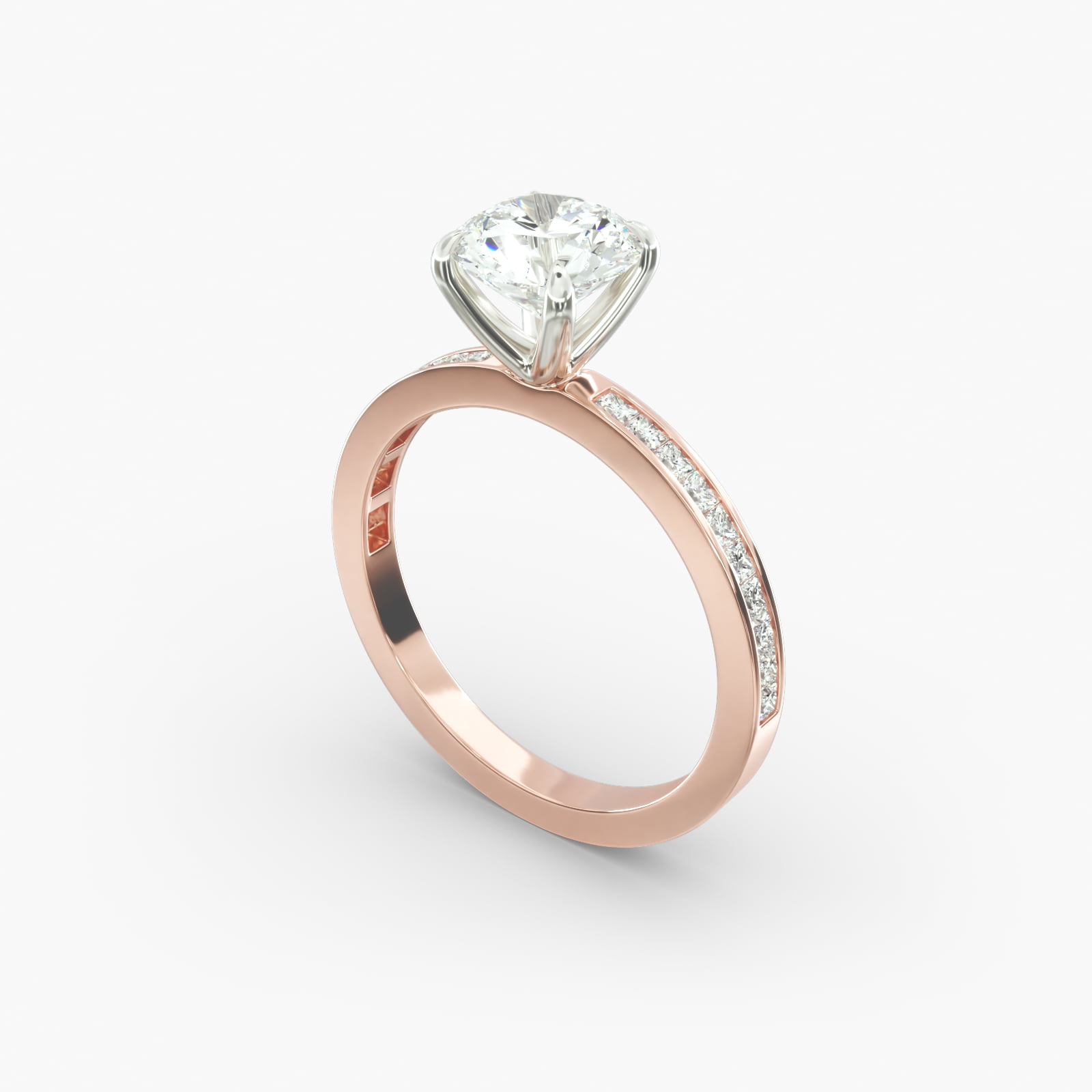 rose diamond ring setting