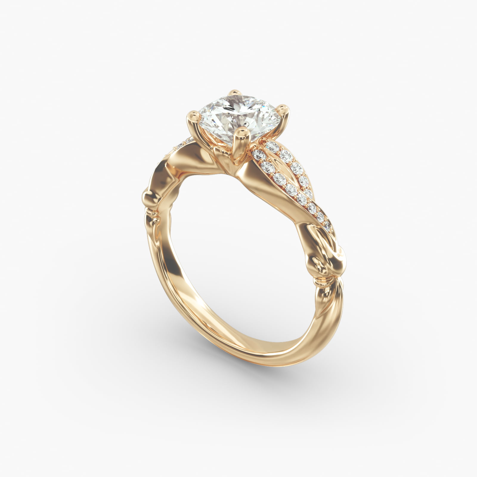 gold crossover wedding ring