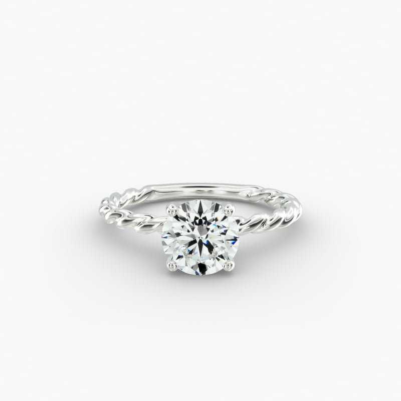 Cable Wedding Ring In Platinum (2.00mm)-14751p