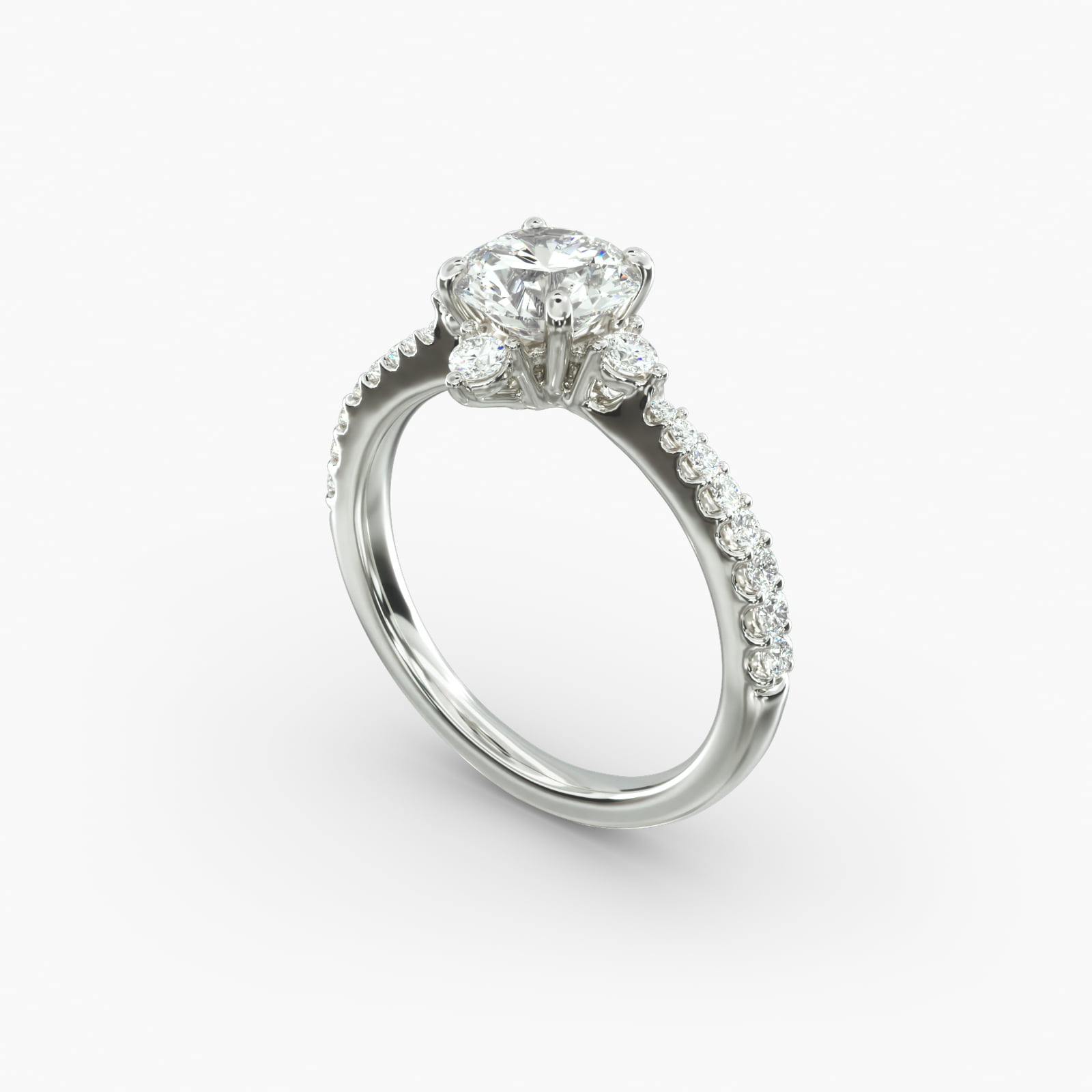 point cut diamond ring
