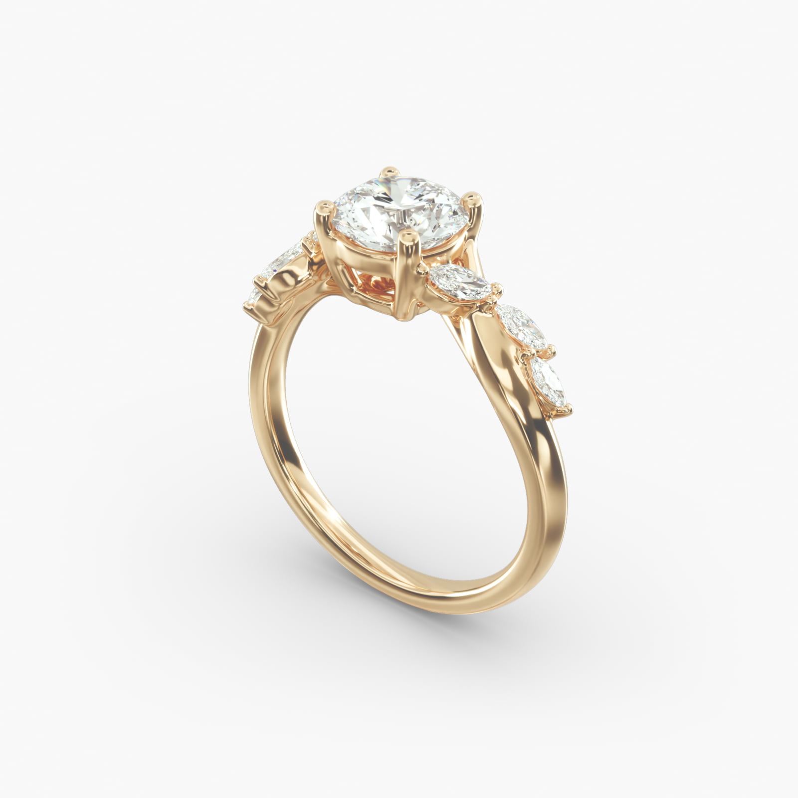 leaf vine wedding ring