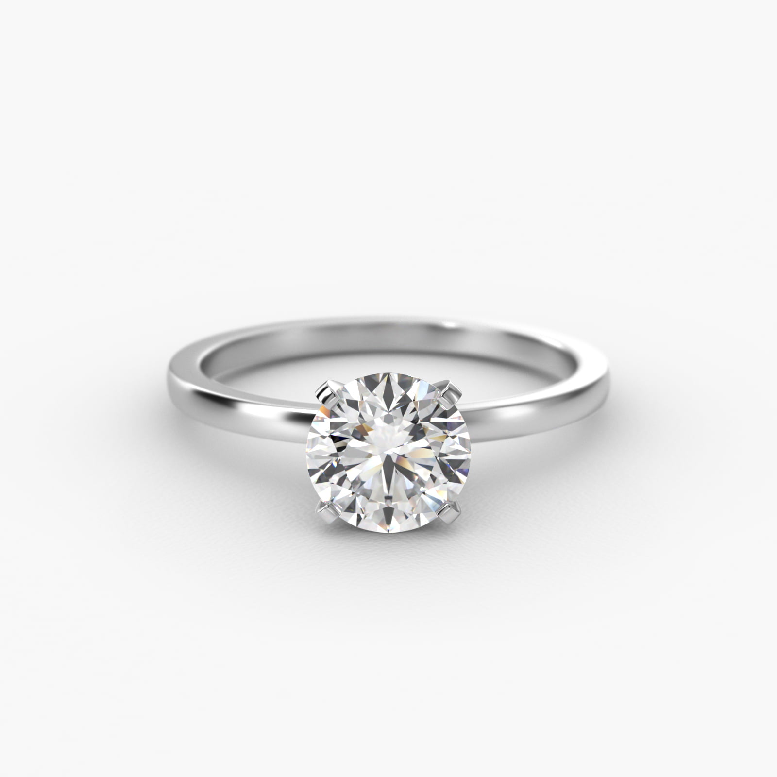 Comfort Fit Solitaire Engagement Ring In Platinum-17740p