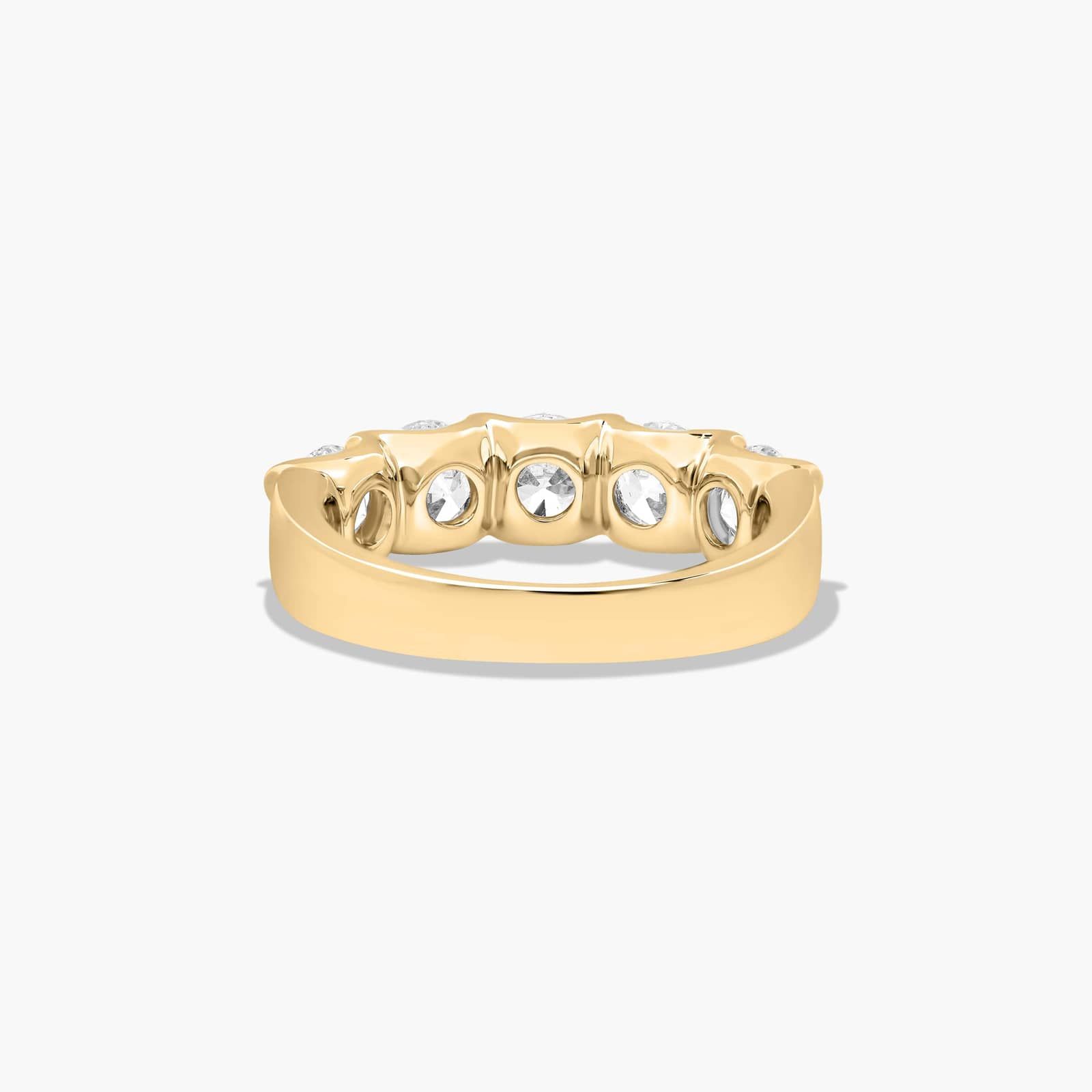 Shared Prong Five Stone Contour Anniversary Ring With 2.5 CTW Lab-Grown ...