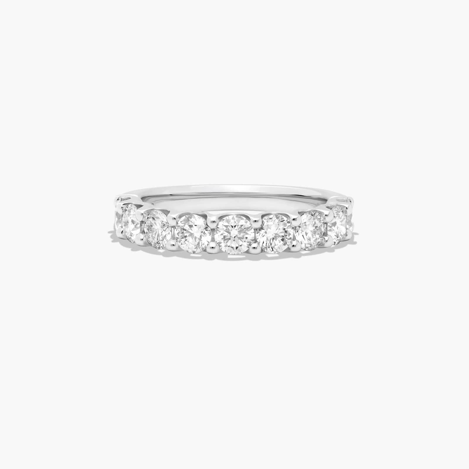 Shared Prong Nine Stone Contour Anniversary Ring With 1.5 CTW Lab-Grown ...