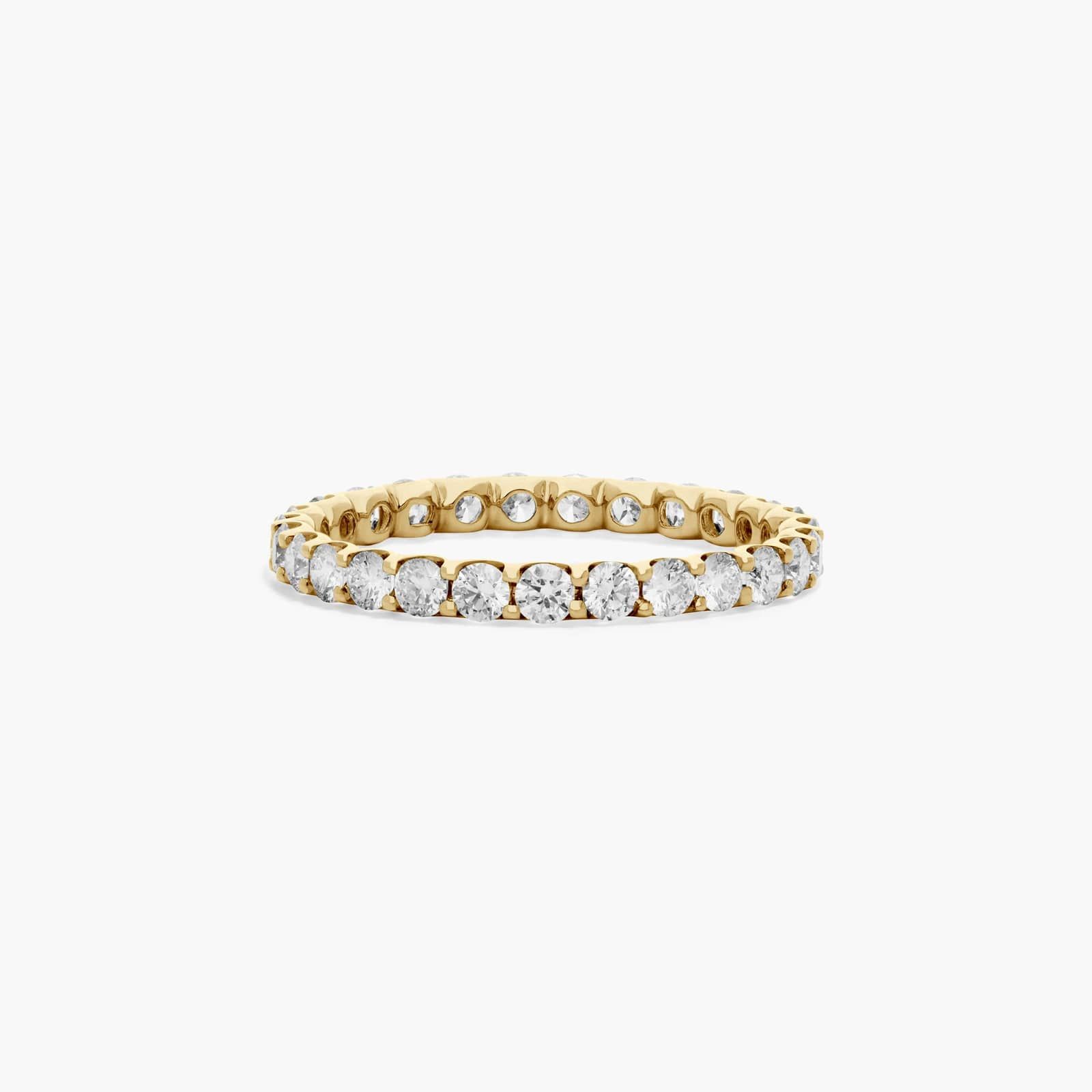 Shared Prong Contour Eternity Ring With 1 CTW Lab-Grown Diamonds In 14K ...