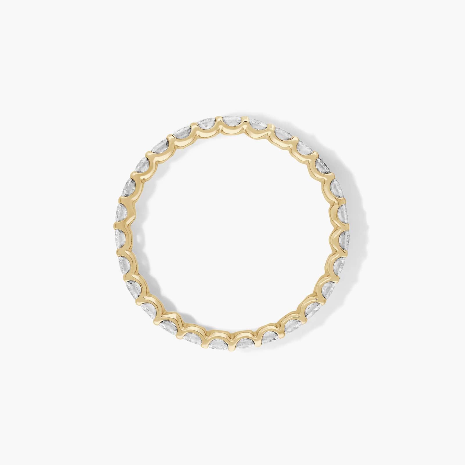 Shared Prong Contour Eternity Ring With 1 CTW Lab-Grown Diamonds In 14K ...