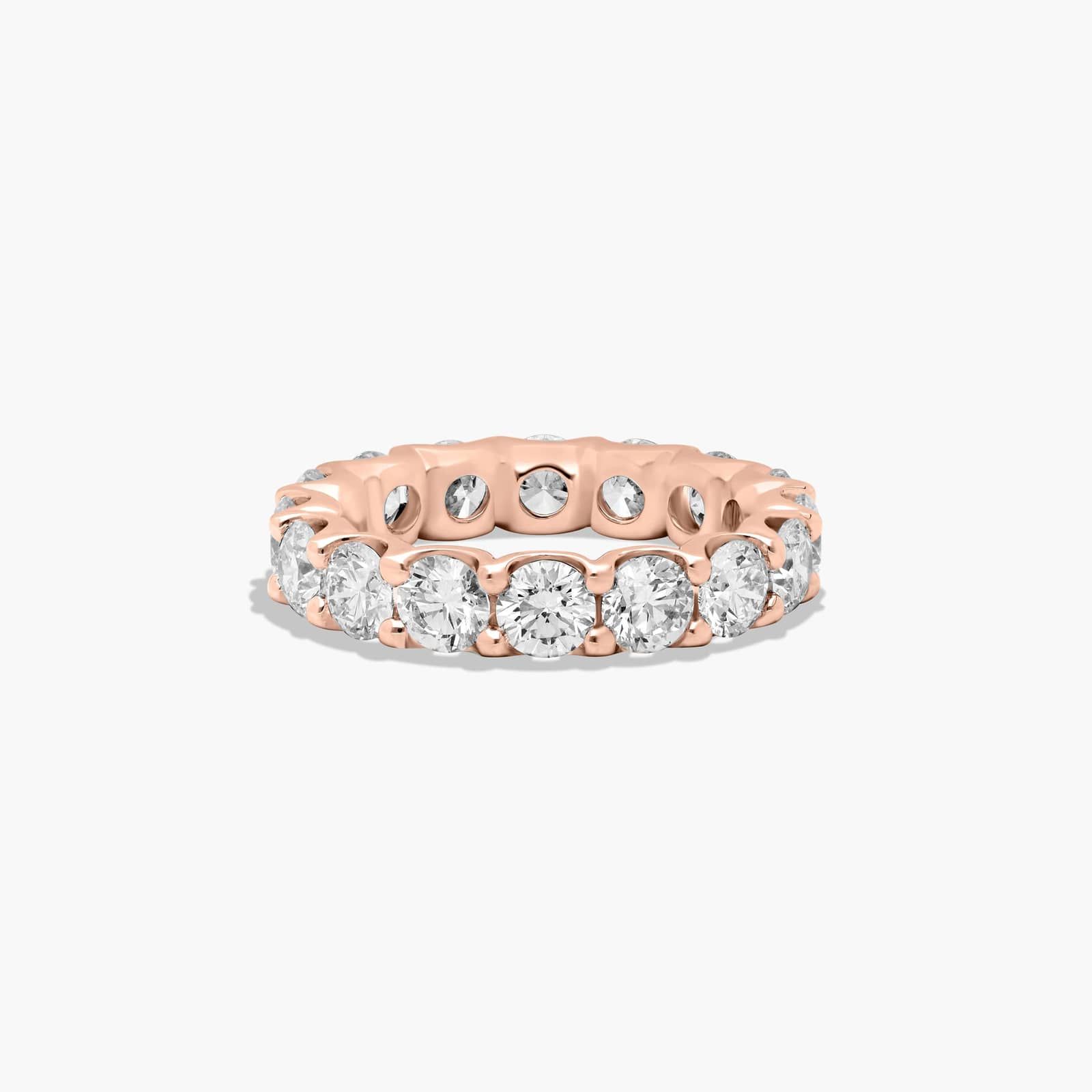Shared Prong Contour Eternity Ring With 4 CTW Lab-Grown Diamonds In 14K ...