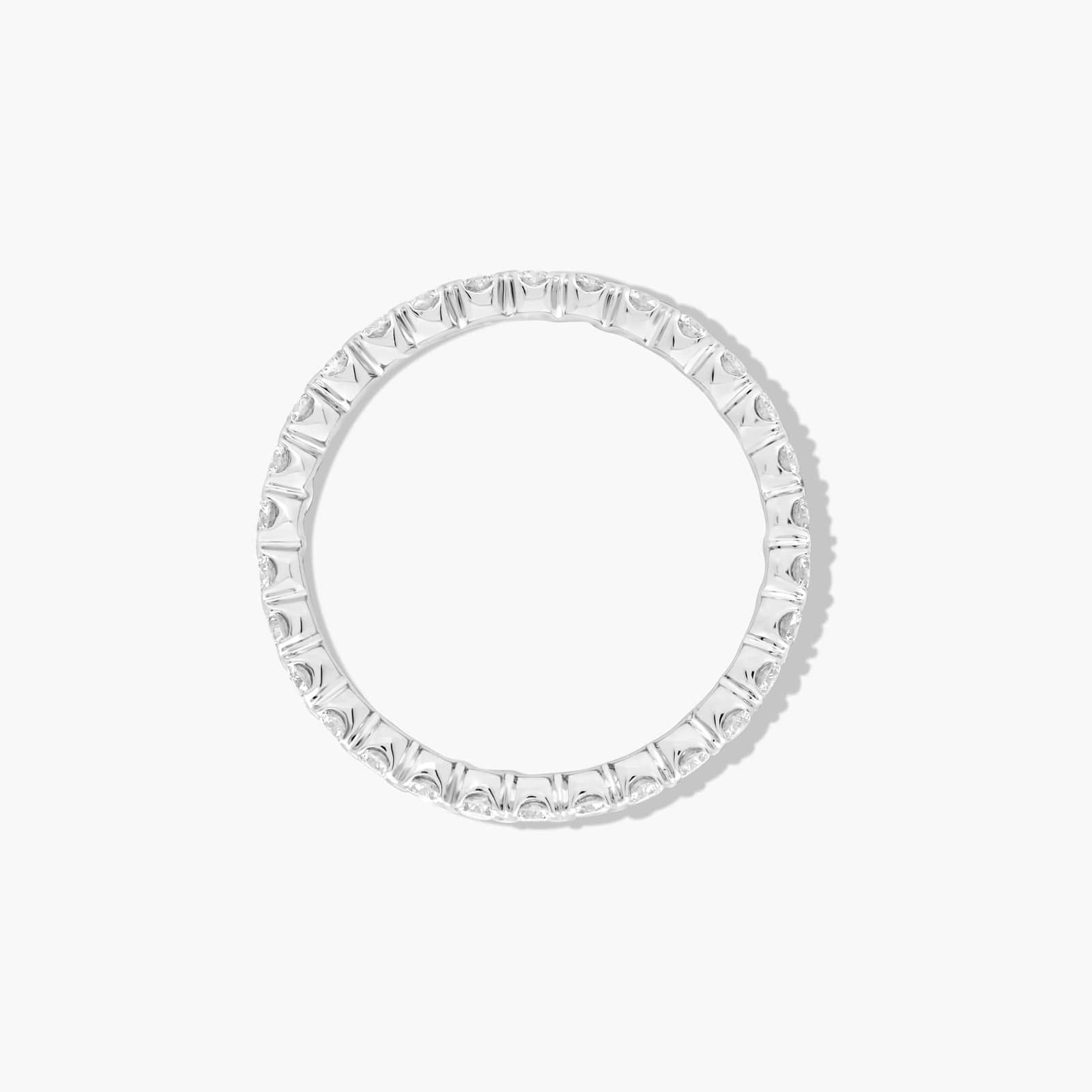 Fishtail Eternity Ring With 1 CTW Diamonds In 14K White Gold (2.00mm ...