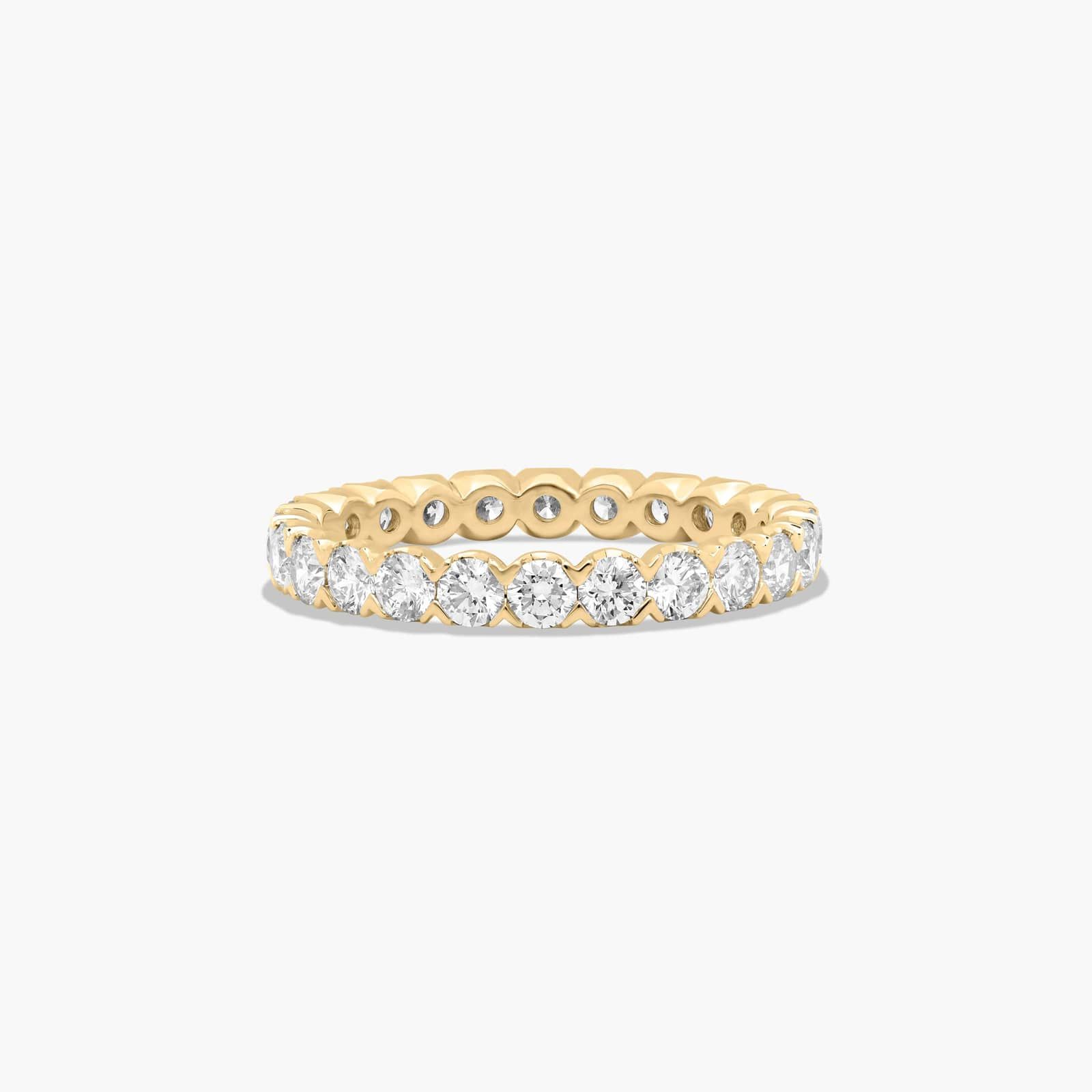 Fishtail Eternity Ring With 1.5 CTW Lab-Grown Diamonds In 14K Yellow ...