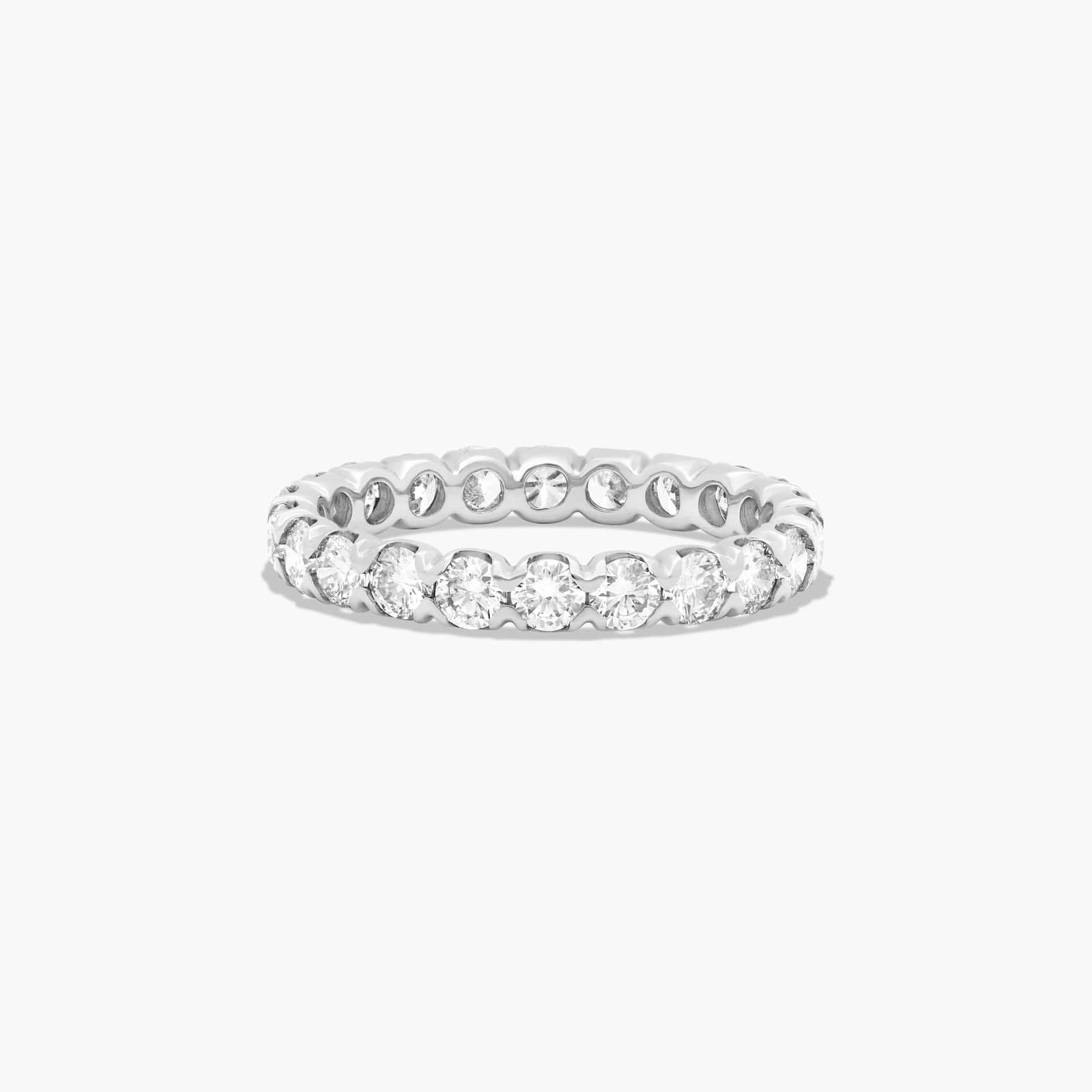 Fishtail Eternity Ring With 2 CTW Lab-Grown Diamonds In 14K White Gold ...