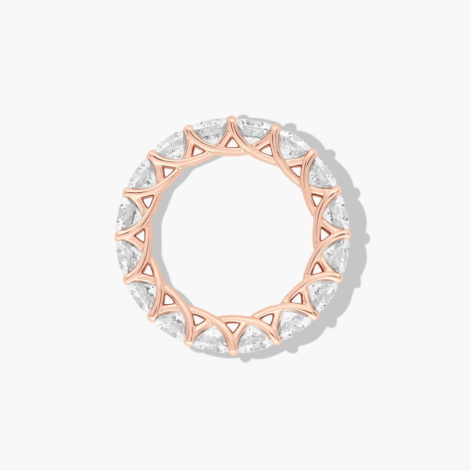 Trellis Eternity Ring With 5 CTW Lab-Grown Diamonds In 14K Rose Gold (4 ...