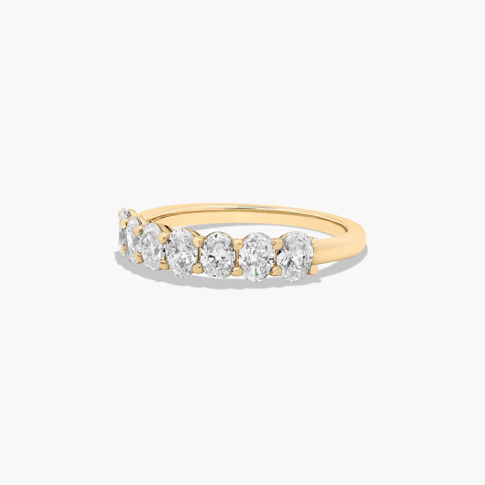Seven Stone Anniversary Ring With 1 CTW Oval Cut Lab-Grown Diamonds In ...