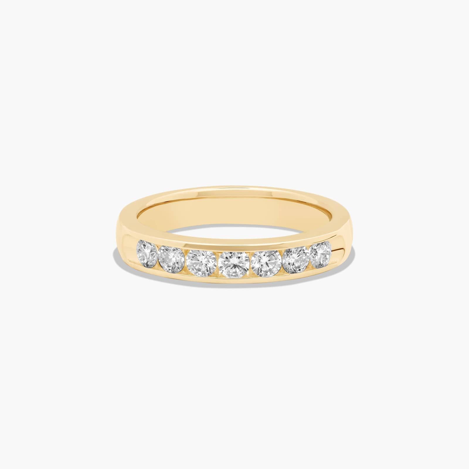 Channel Set Seven Stone Anniversary Ring With 0.5 CTW Diamonds In 14K ...
