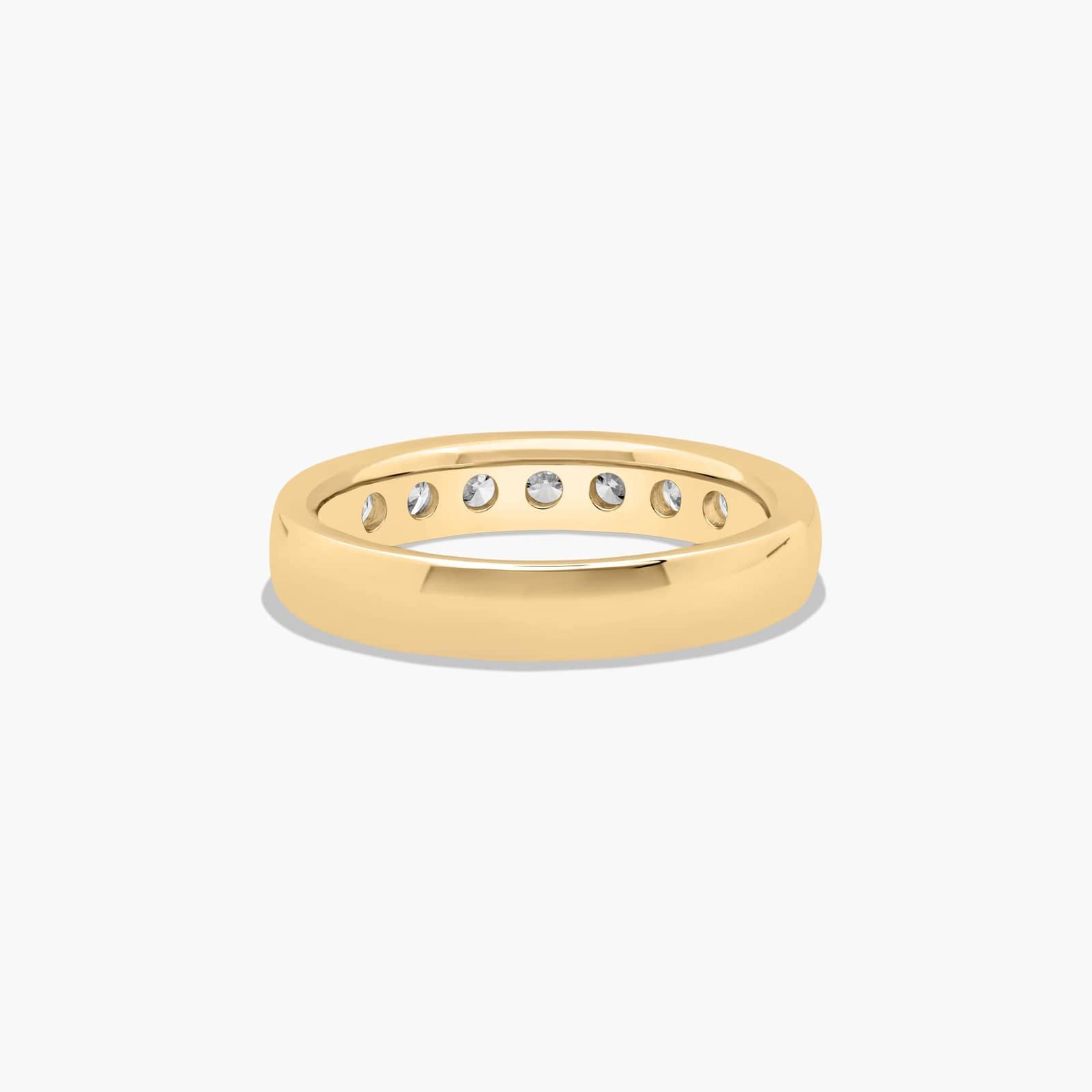 14K Yellow Gold 0.75ctw Seven Stone Channel Set Diamond Anniversary ...