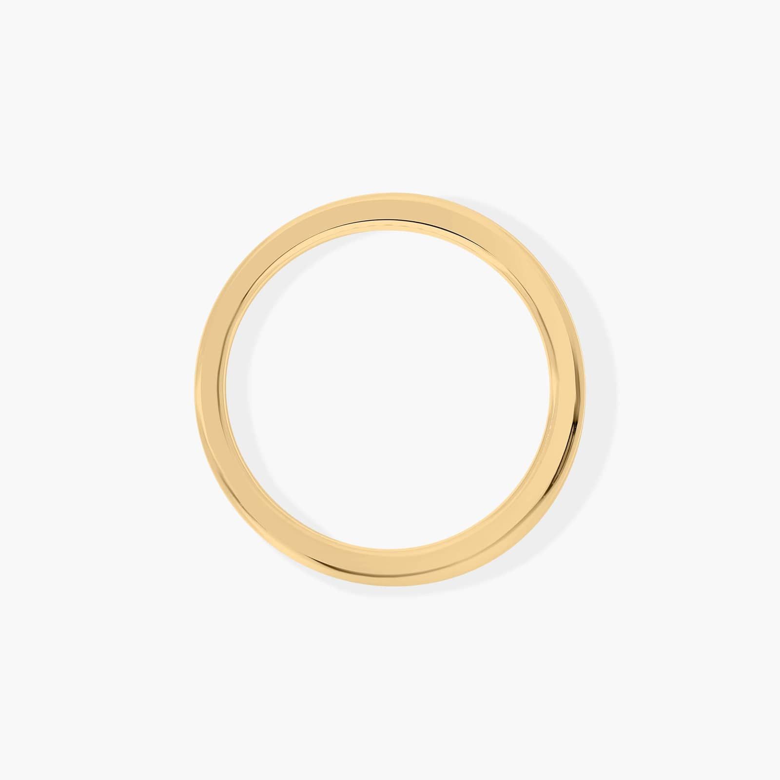 Flat Squared Wire Wedding Ring In 14K Yellow Gold (2.00mm)-14210y14