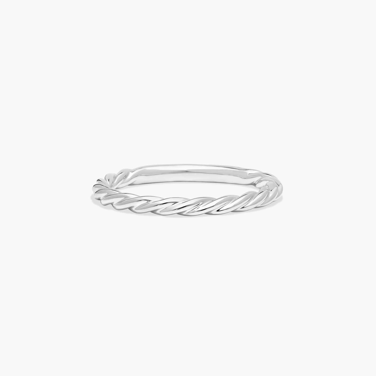 Cable Wedding Ring In Platinum (2.00mm)-14751p