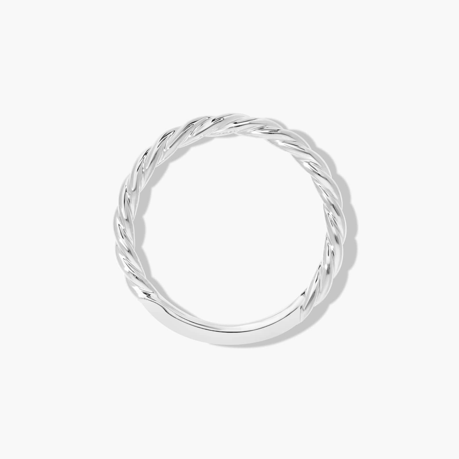 Cable Wedding Ring In Platinum (2.00mm)-14751p