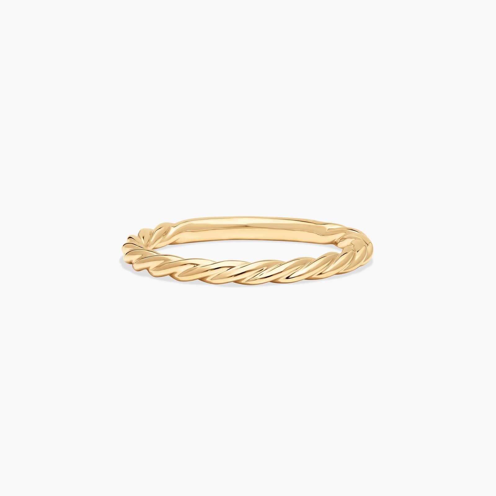 Cable Wedding Ring In 14K Yellow Gold (2.00mm)-14751y14