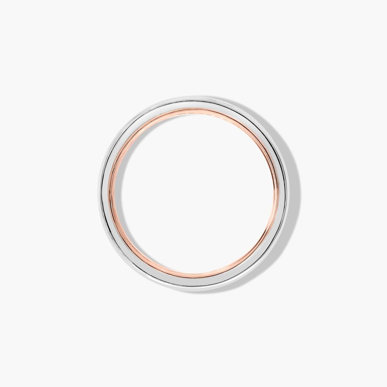 Two-Tone Wedding Ring In 14K Gold (2.20mm)-15002r14