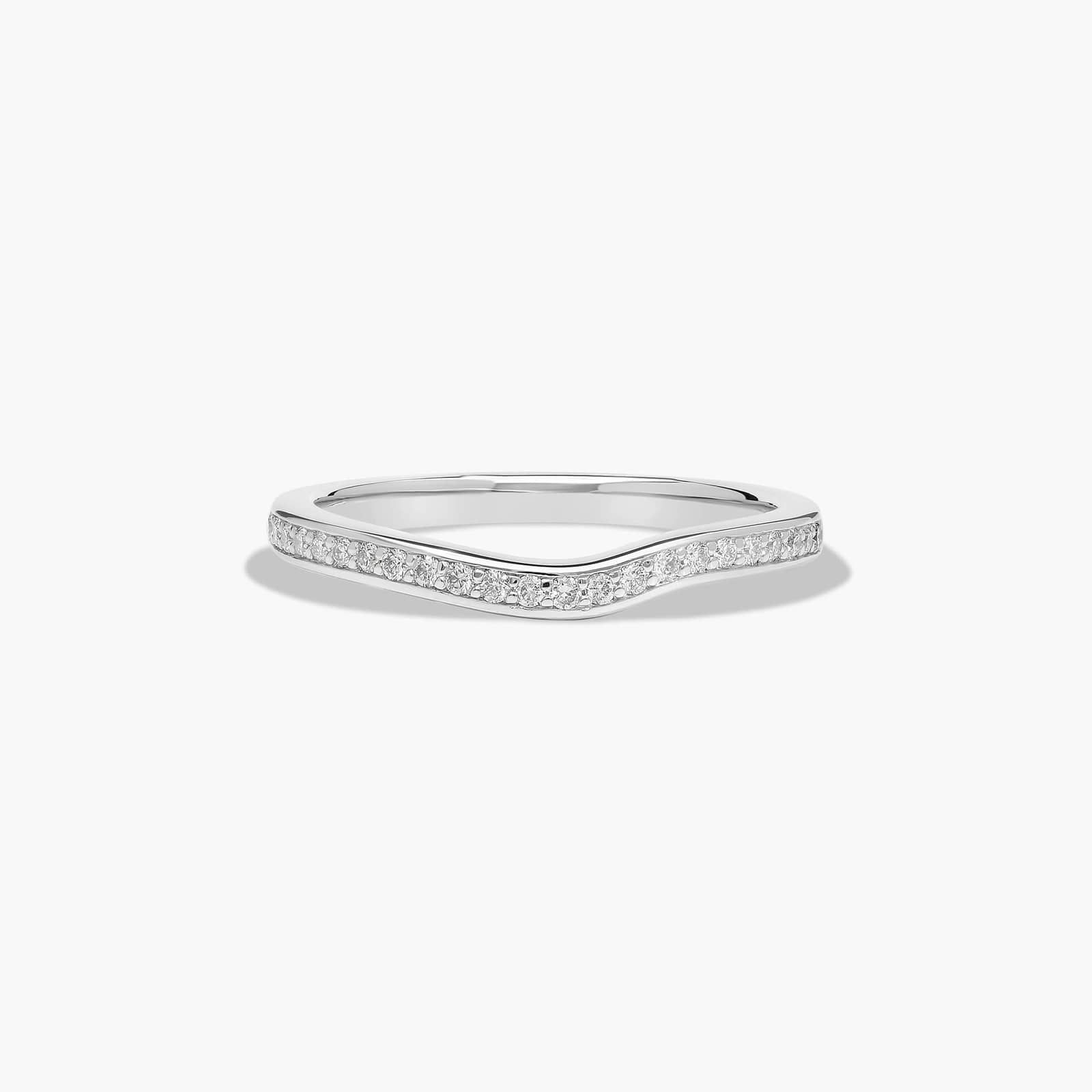 Bypass Wedding Ring In 18K White Gold (2.00mm)-15070w