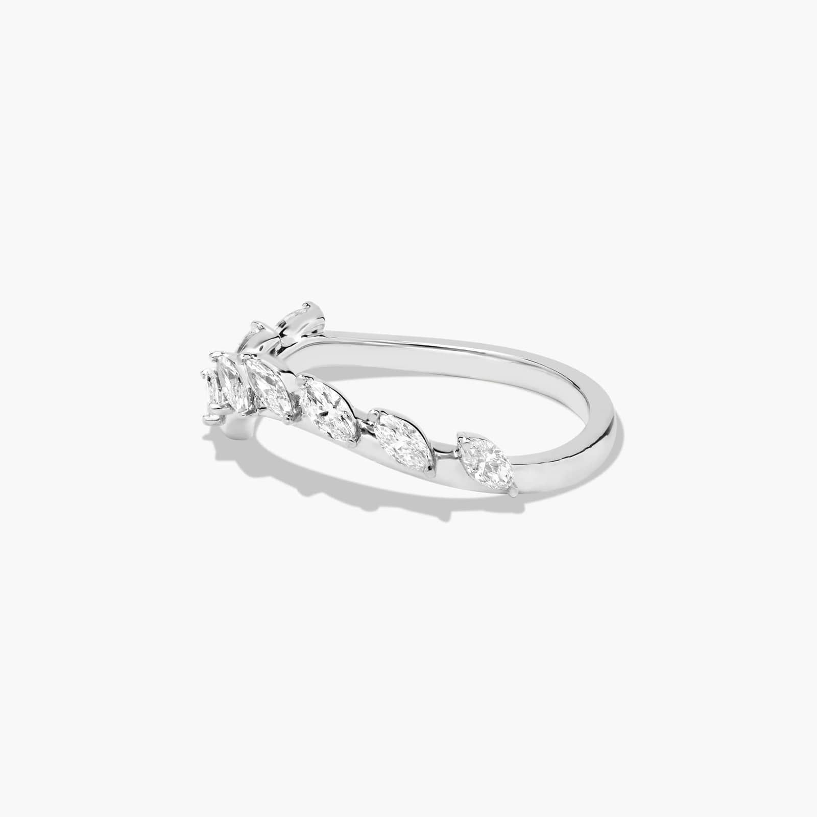 Vine Diamond Wedding Ring In Platinum (2.00mm)-15139p
