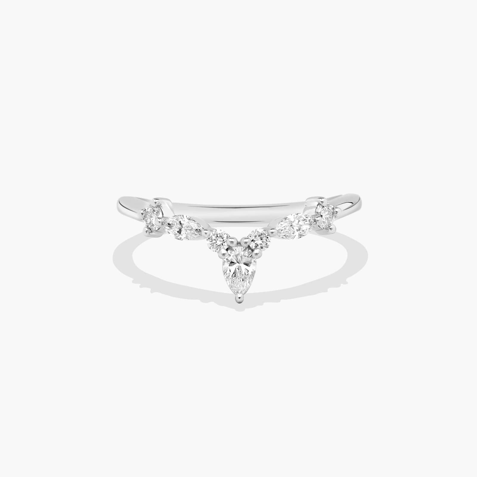 Contour Diamond Wedding Ring In Platinum (2.00mm)-15146p