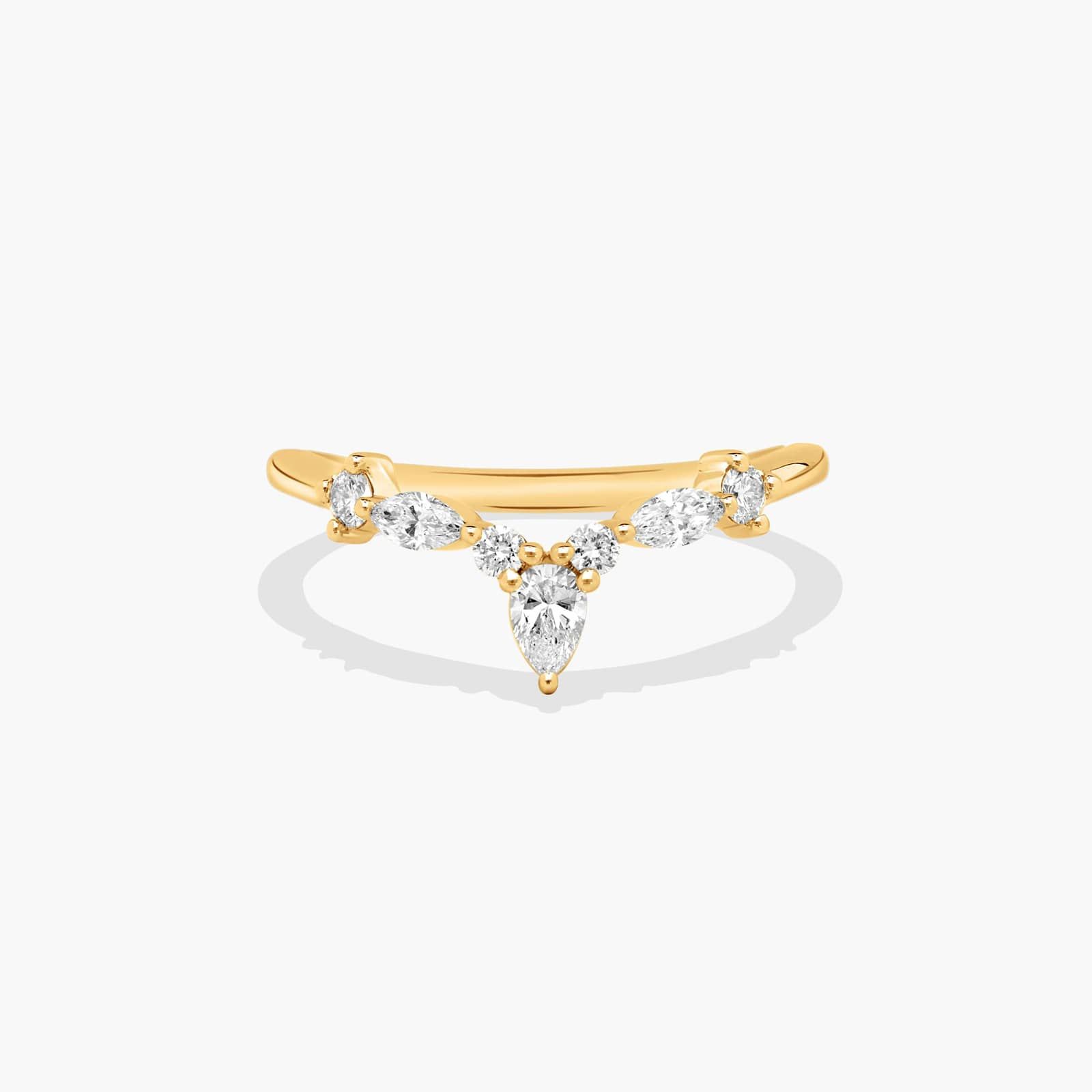 Contour Diamond Wedding Ring In 14K Yellow Gold (2.00mm)-15146y14