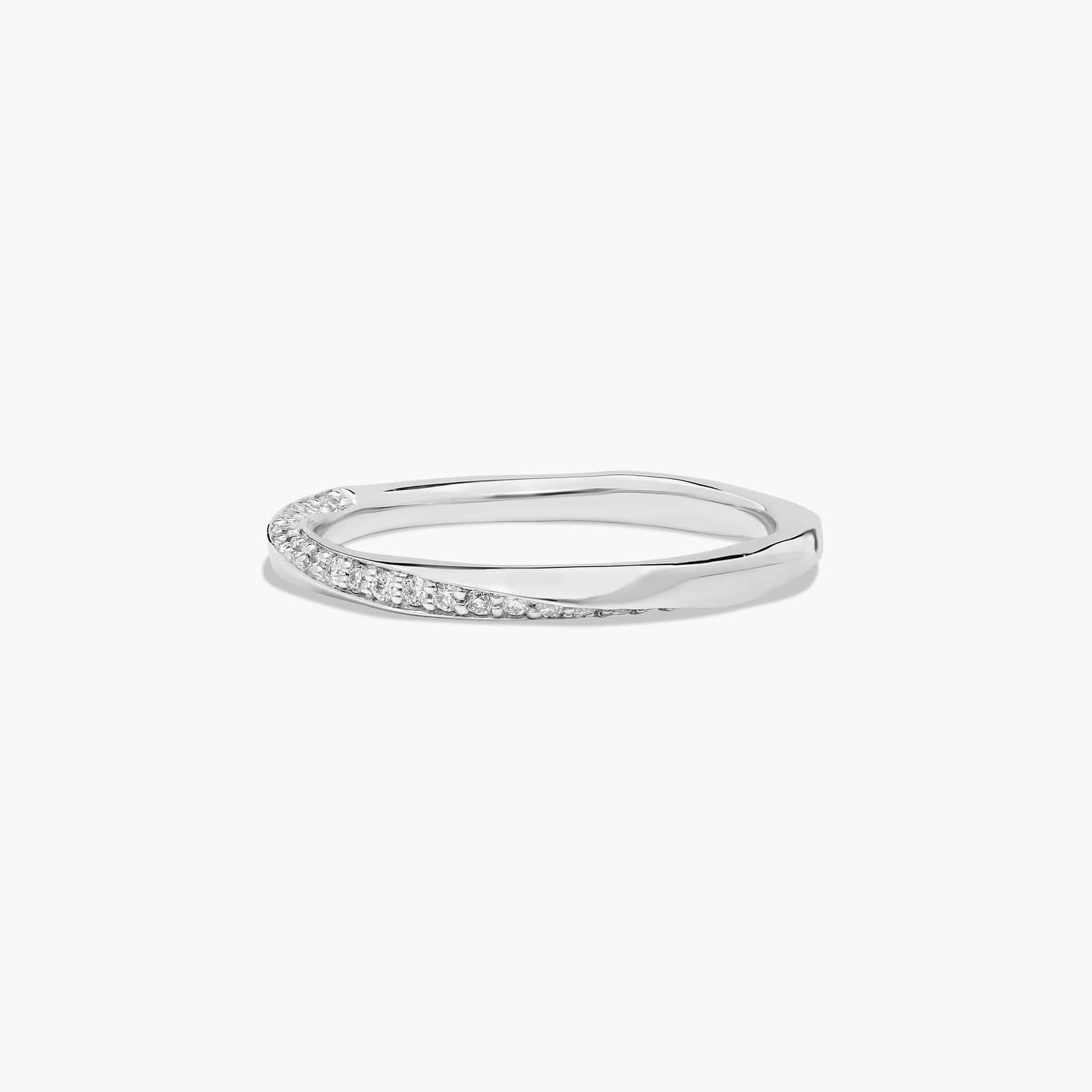 Helix Pavé Diamond Wedding Ring In Platinum (3.00mm)-15610p