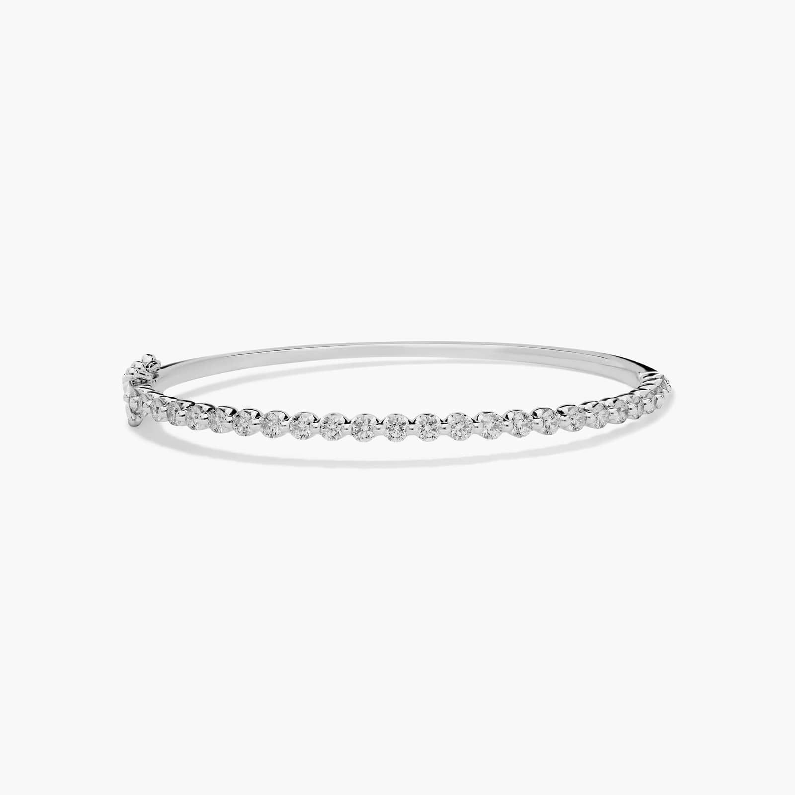 Floating Diamond Bangle in 14k White Gold (1 ct. tw.)-81976w1404