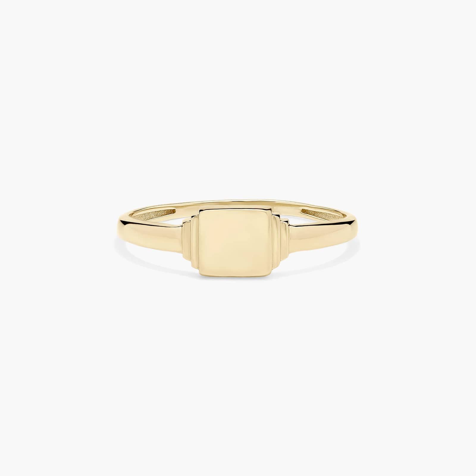 14K Yellow Gold Golden Hour Raised Square Ring-95426y14