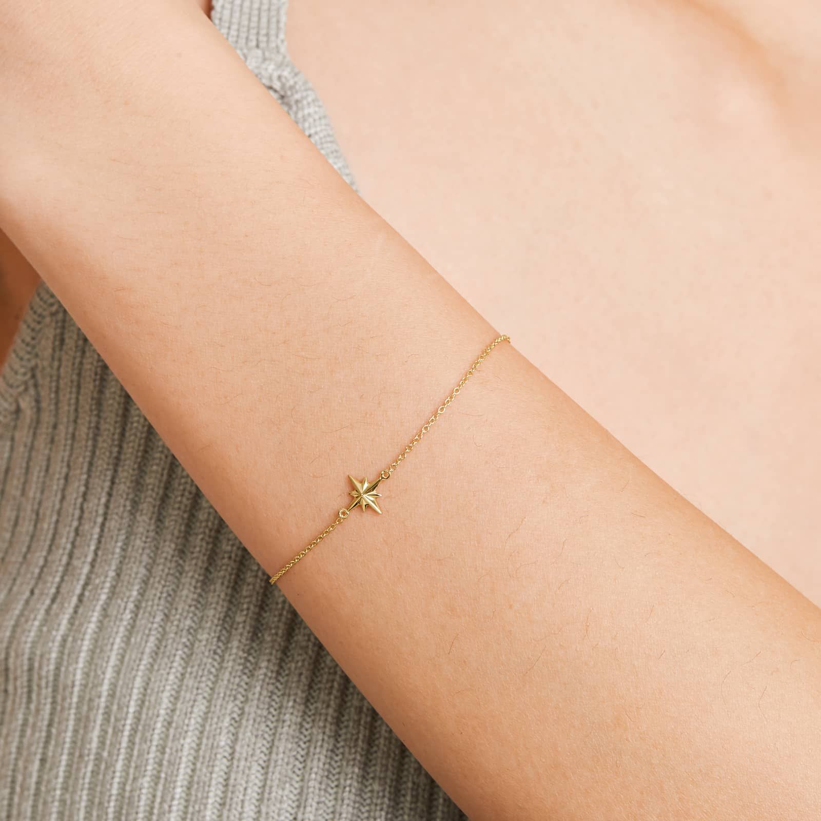 North Star Bracelet In 14K Yellow Gold-95012y14