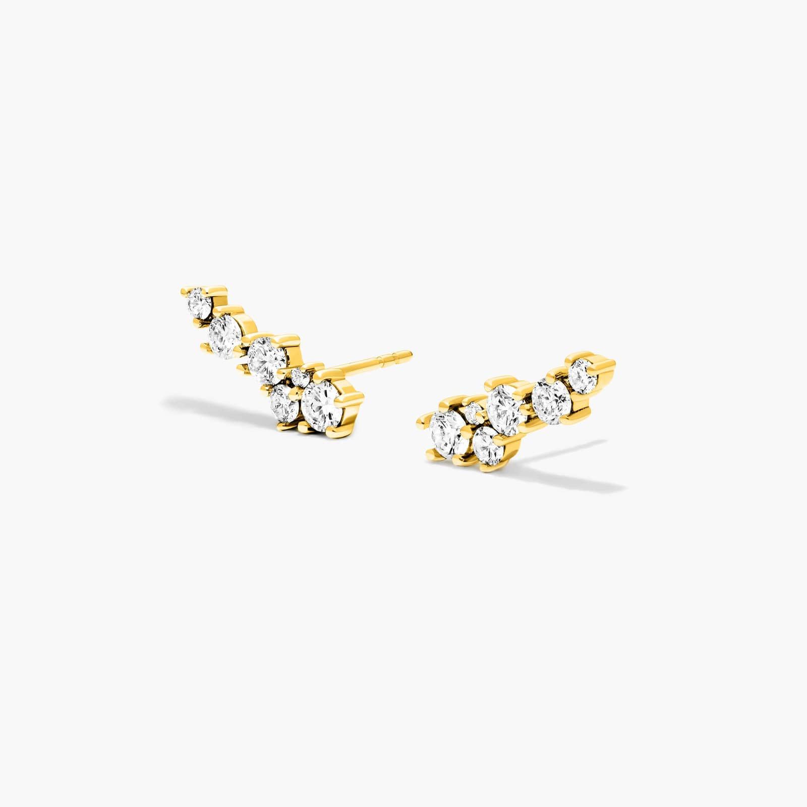 Cosmos Lab-Grown Diamond Climber Earrings In 14K Yellow Gold-81715y14l