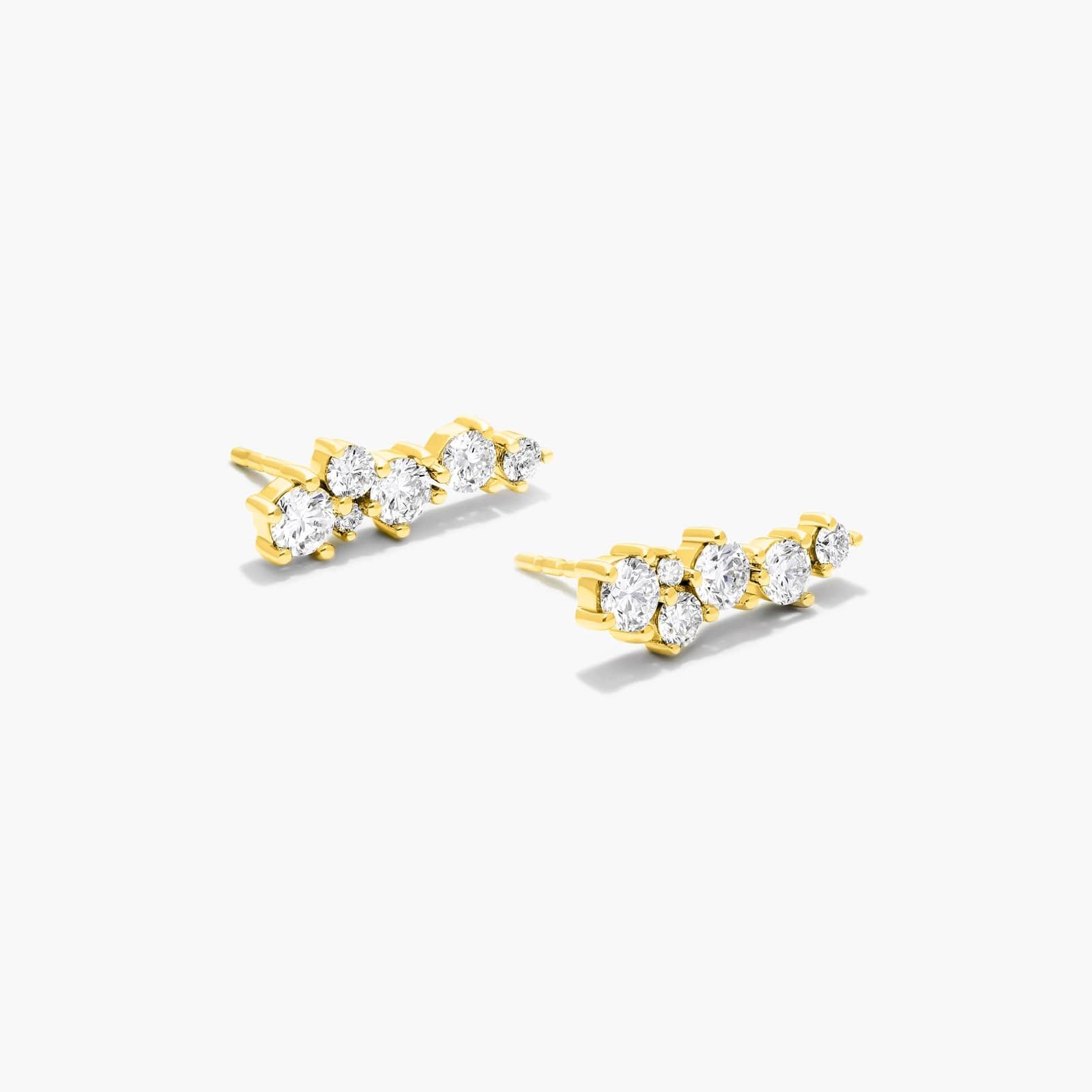 Cosmos Lab-Grown Diamond Climber Earrings In 14K Yellow Gold-81715y14l