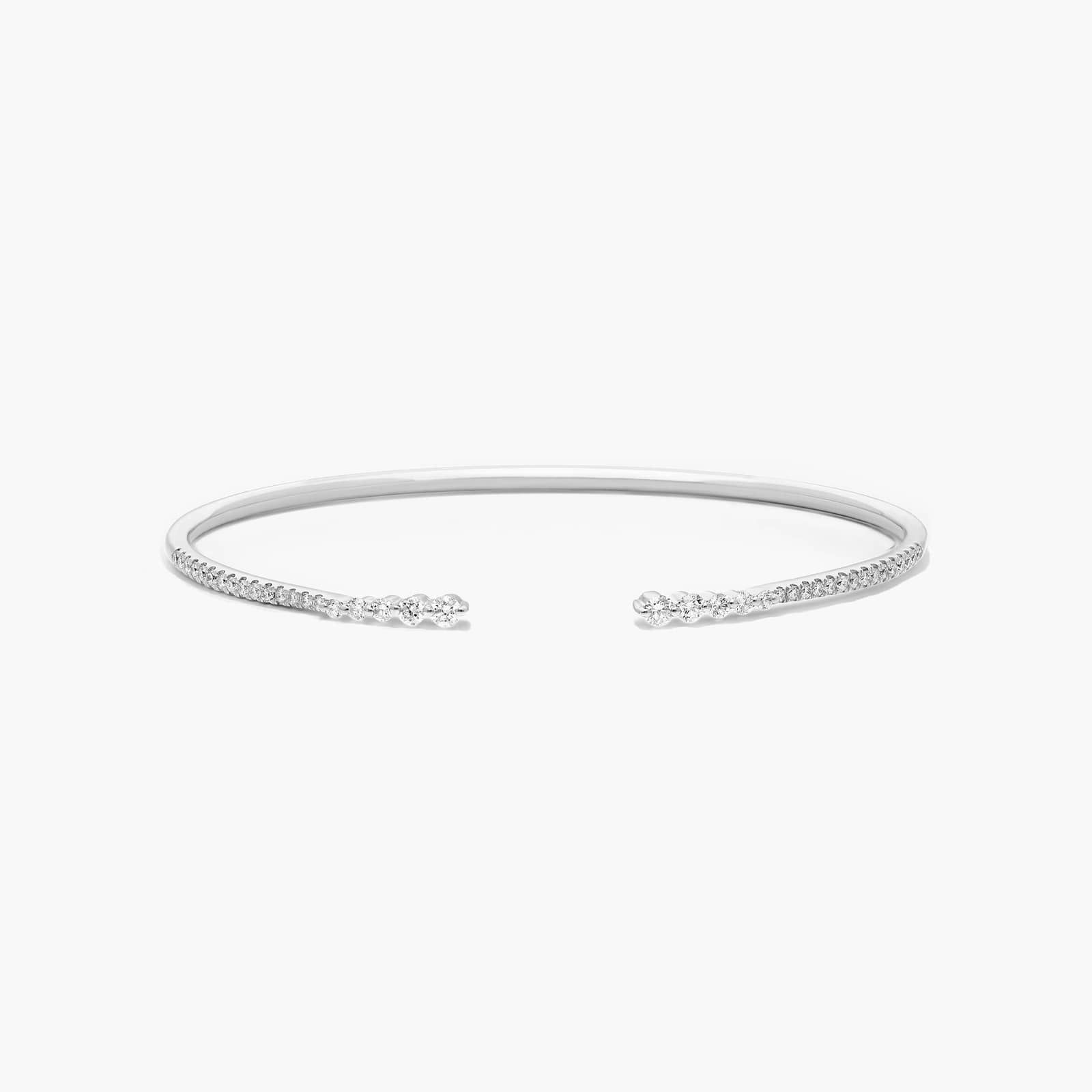 Splendor Bangle Diamond Bracelet In 14K White Gold-81729w14