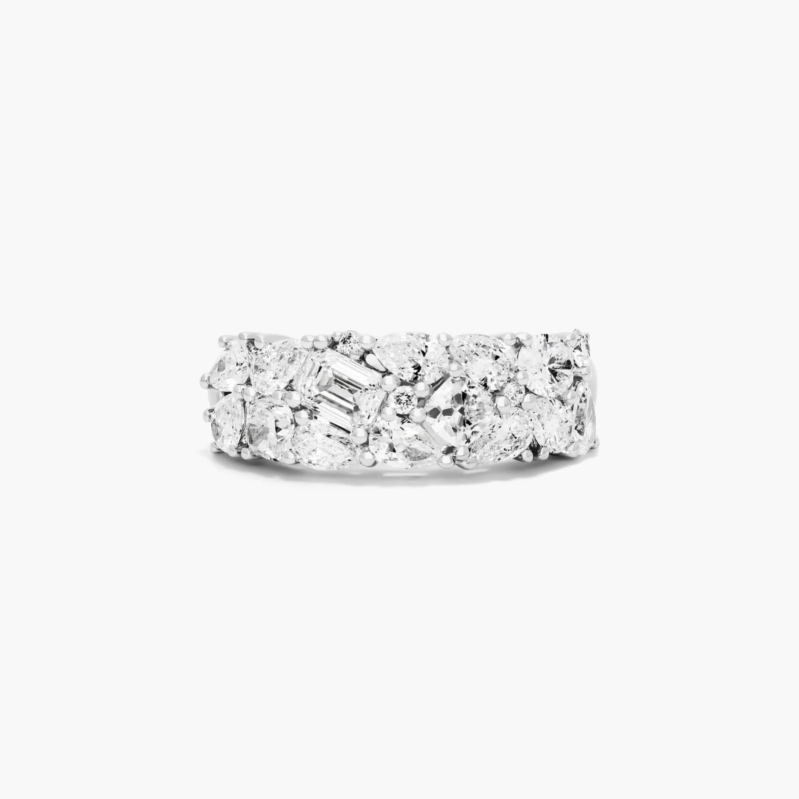 Fancy Scatter Lab-Grown Diamond Wide Ring In 14K White Gold-81771w14l