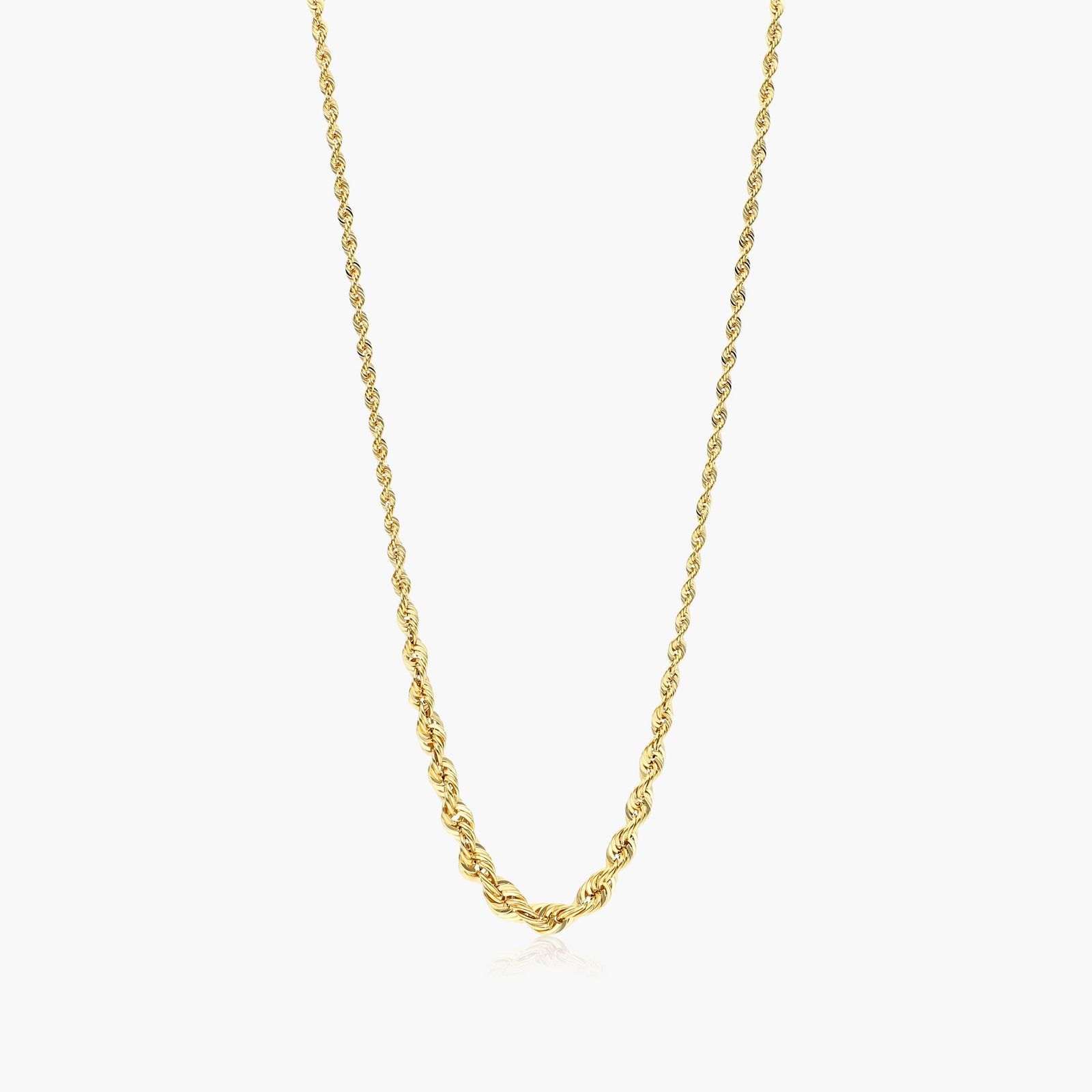 14K Yellow Gold Statement Graduated Rope Chain Necklace-95165y14