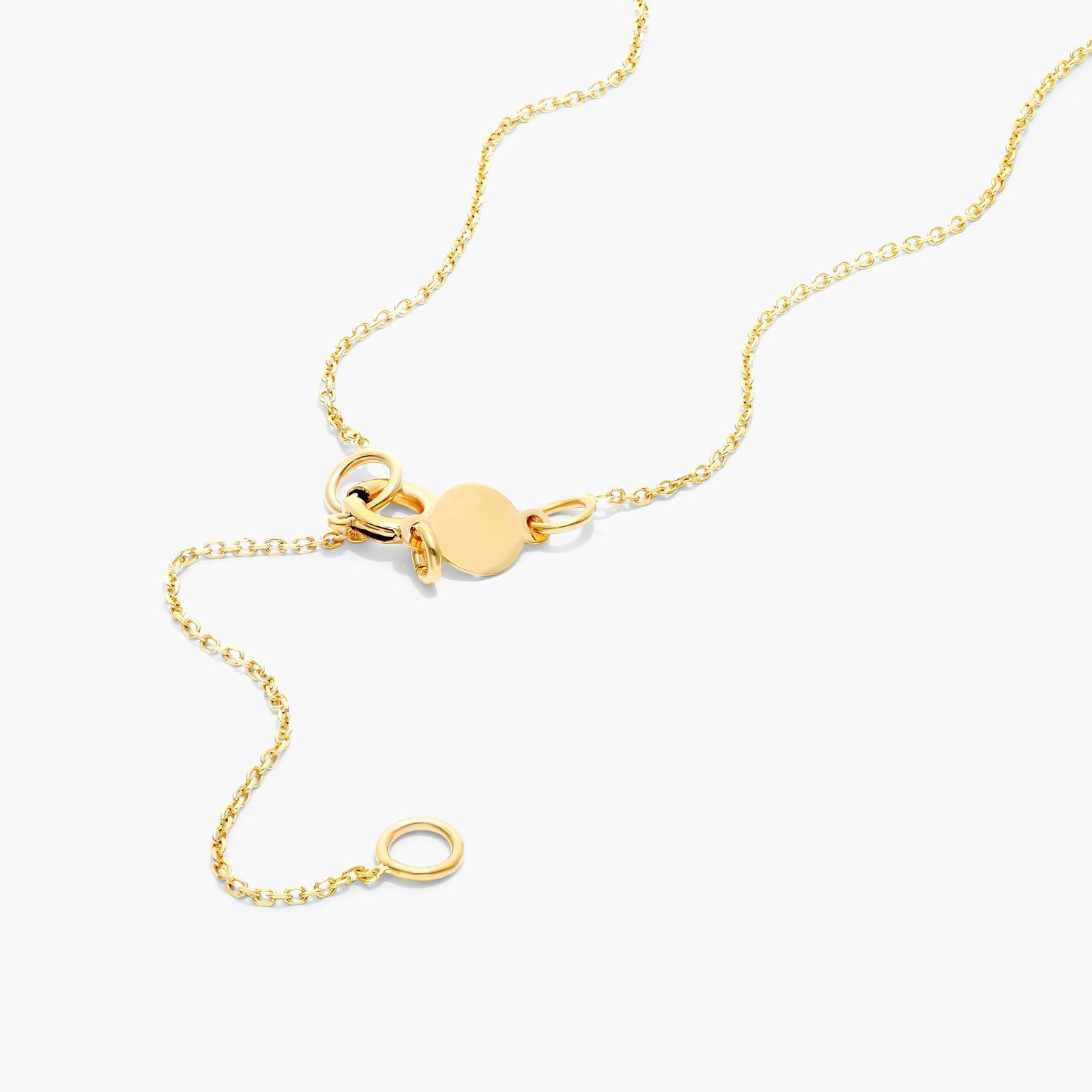 14K Yellow Gold Mini Initial Z Necklace-9519895y14