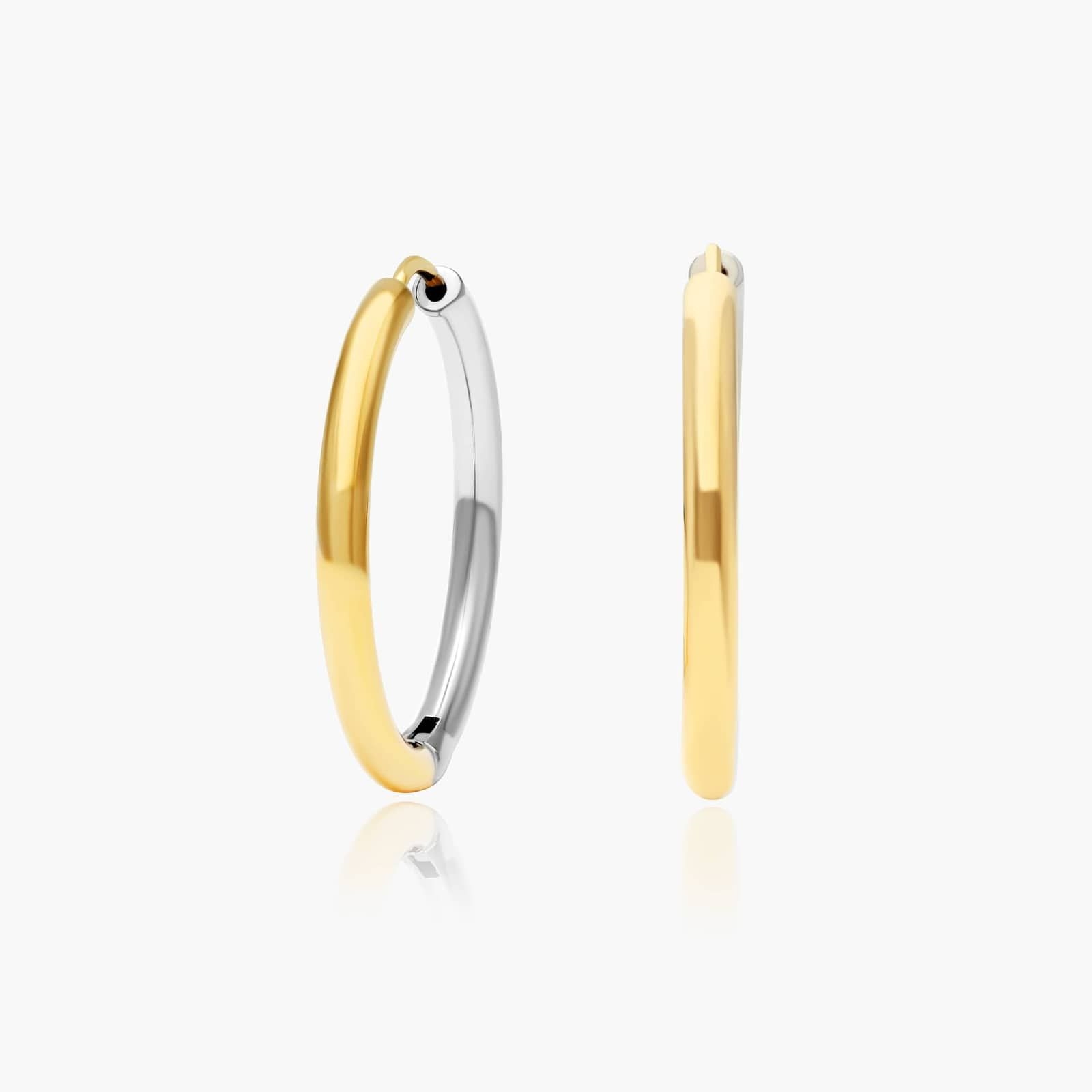 Reversible Hoop Earrings In 14K Yellow Gold-95312y14