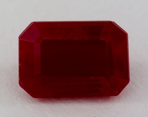 2.03 Carat Emerald Natural Ruby French Cut Pavé Diamond Engagement Ring ...