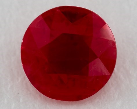 1.74 Carat Round Natural Ruby Petite Diamond Halo Engagement Ring In ...