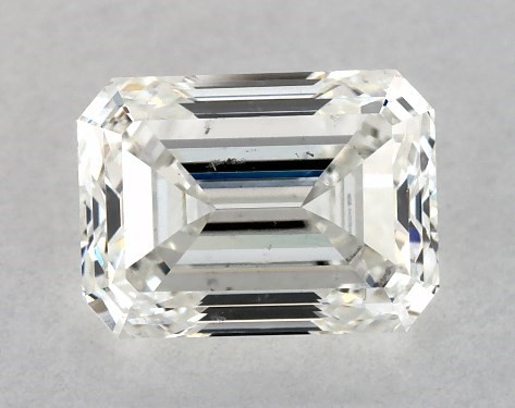 GIA 0.81 Carat I-SI1 Good Cut Emerald Diamond Comfort Fit Solitaire ...