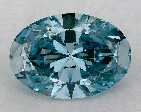 IGI 2.20 Carat Fancy Vivid Blue-VS1 Oval Cut Lab-Grown Diamond-15212492