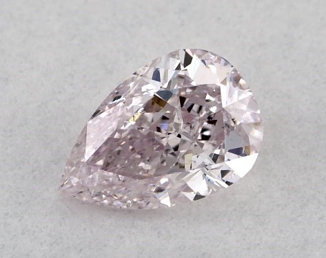 GIA 0.53 Carat Light Pink-I1 Pear Shaped Diamond Pavé Halo And Shank ...
