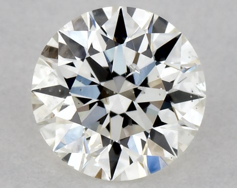 GIA 0.30 Carat J-I1 Excellent Cut Round Diamond Knife Edge Solitaire ...